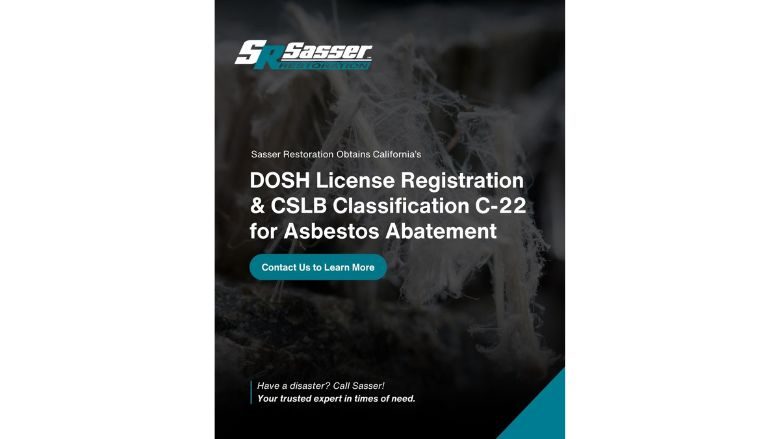 Sasser Restoration Achieves DOSH Licensing in California, Expanding ...